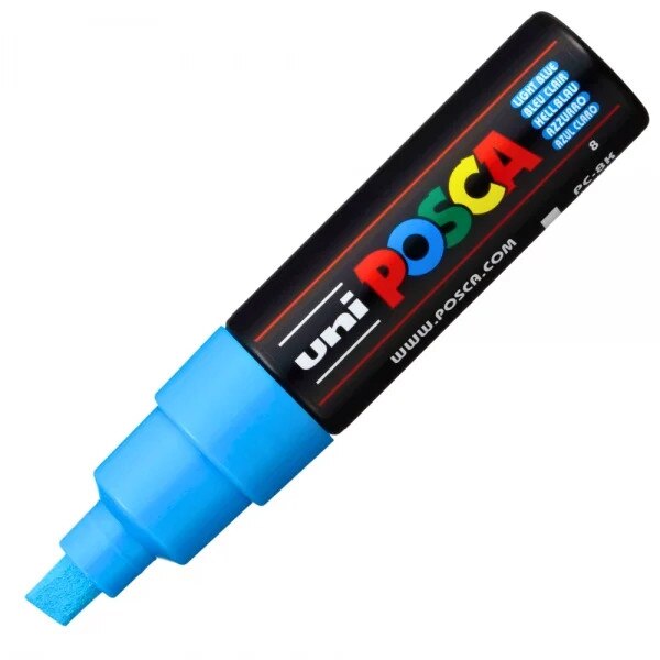 Комплект от 4 маркера за боядисване UNI Posca PC-8K, 8 мм скосен връх ...