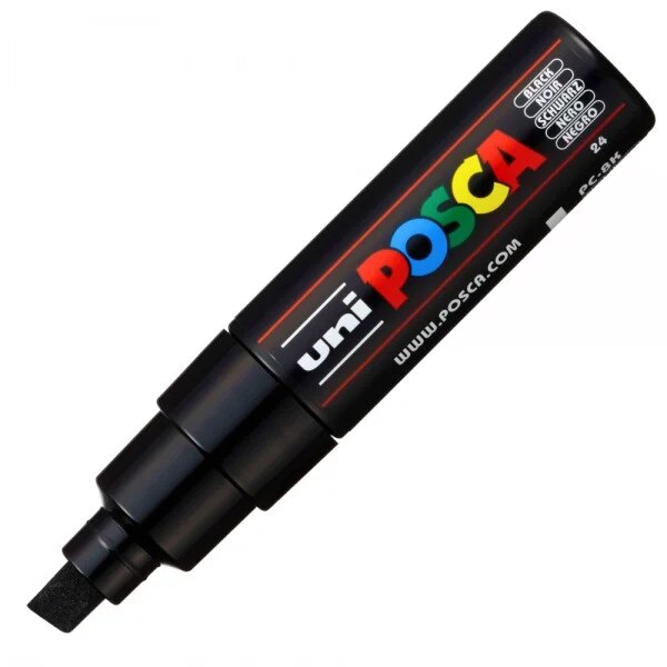 Комплект от 4 маркера за боядисване UNI Posca PC-8K, 8 мм скосен връх ...