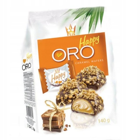Praline napolitane Flis Happy Oro cu aroma de caramel 140g - eMAG.ro