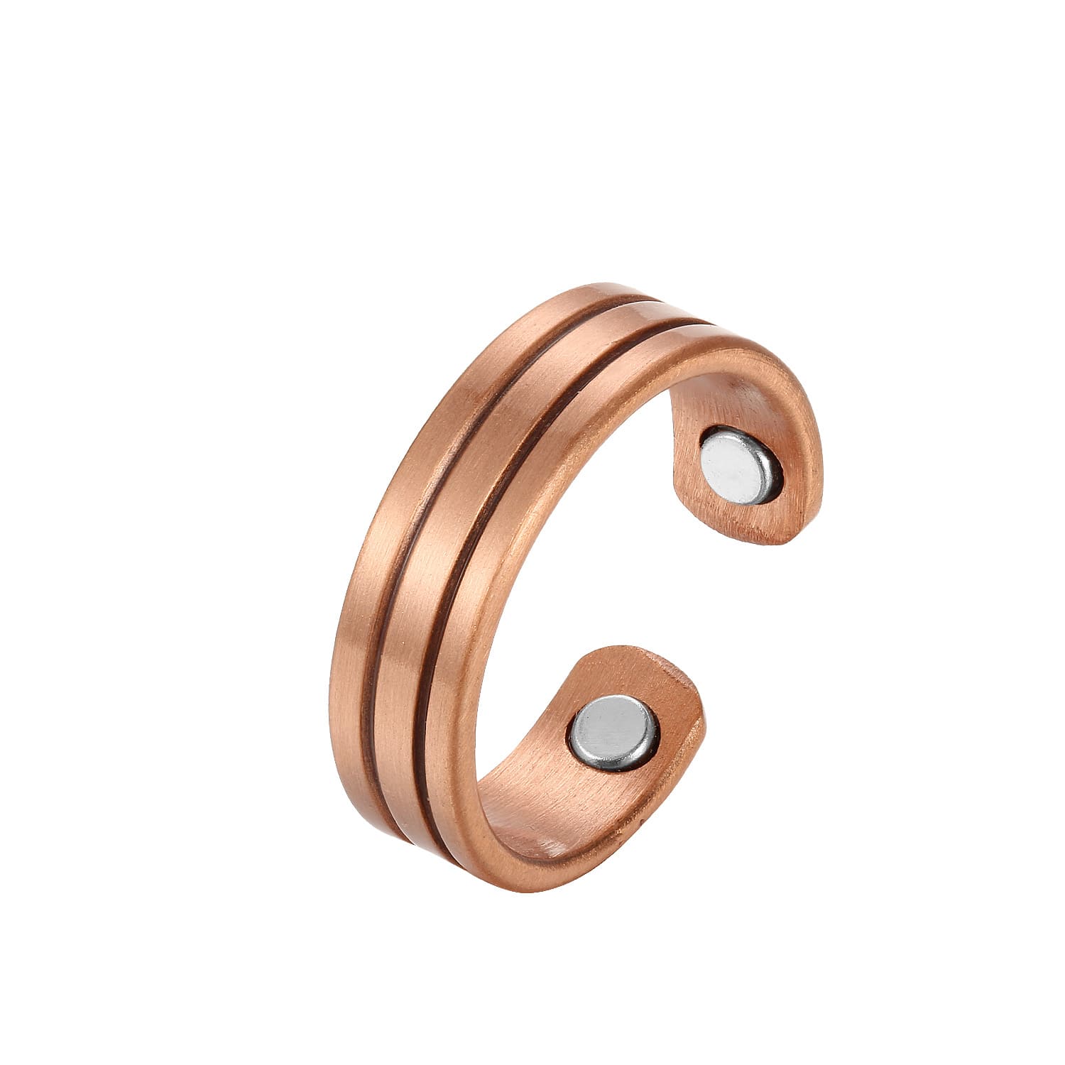 Inel magnetic cupru pur 99,99%, Model VS-R125, 2 magneti Neodim 3500 ...