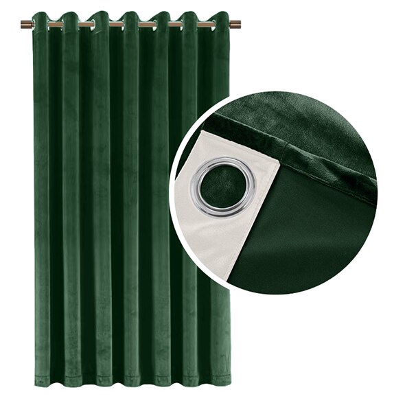 Draperie 140x250cm, verde, 90% opacitate - eMAG.ro