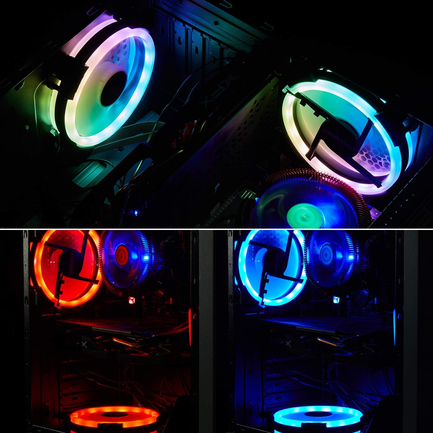 Set de10, Ventilator de carcasa RGB, Ventilator de racire RGB ultra ...