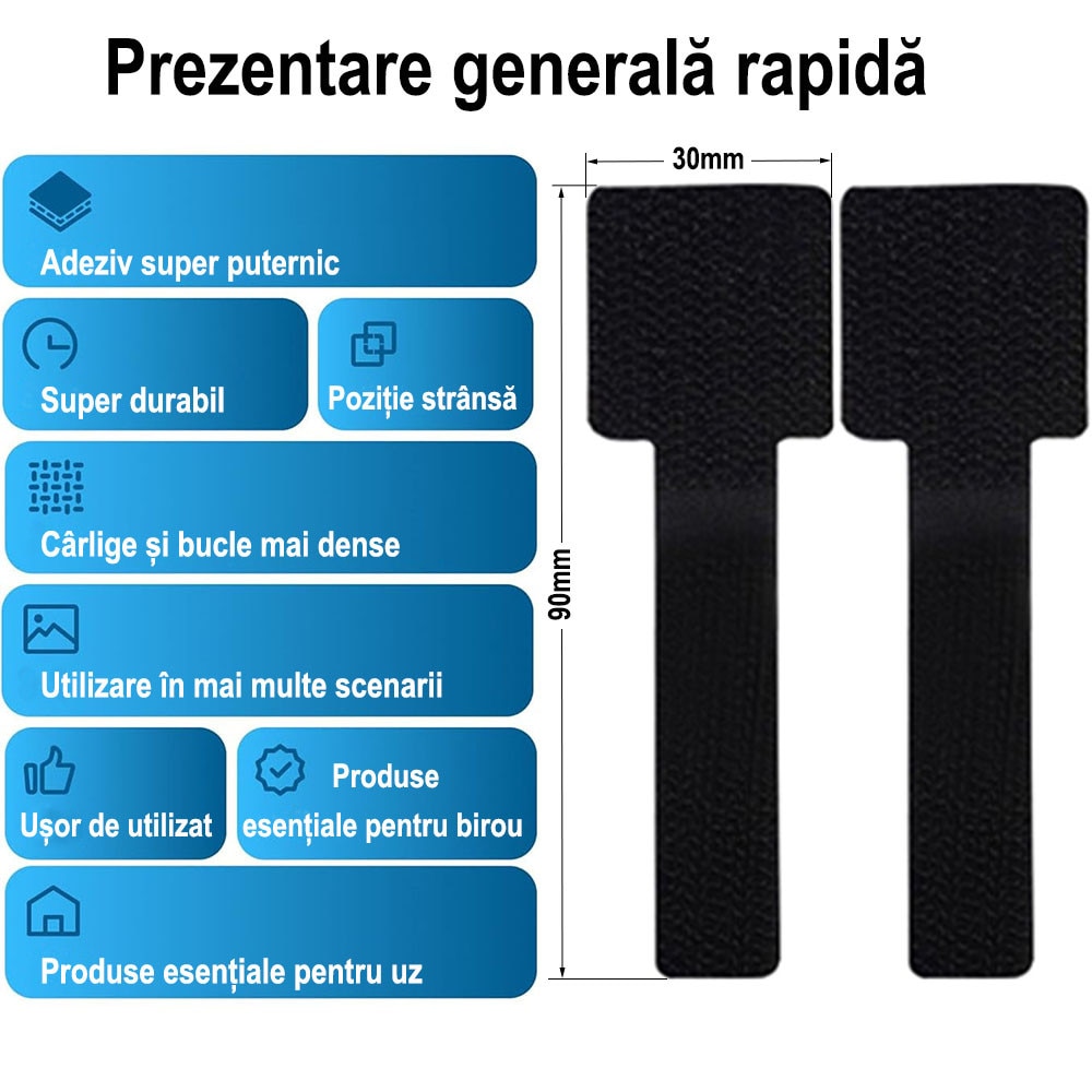 Set 60 Organizator cabluri autoadezive, gestionarea cablurilor, sistem ...