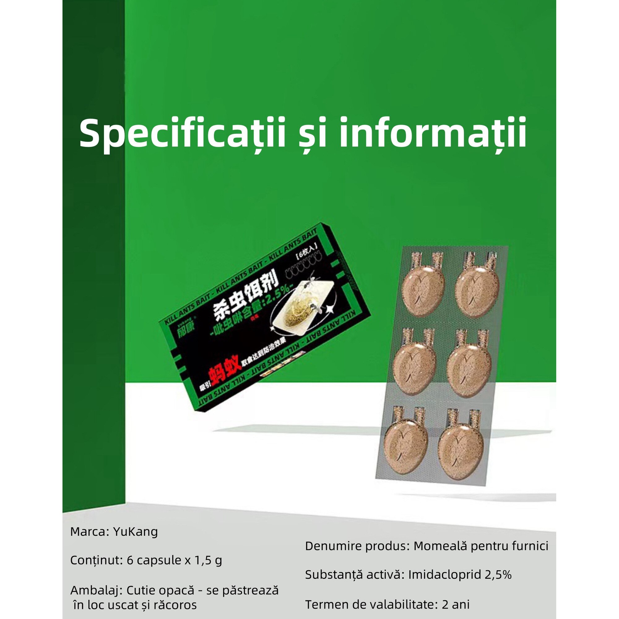 Momeala eficienta pentru furnici – Plicuri adezive, eliminare rapida, 6 ...