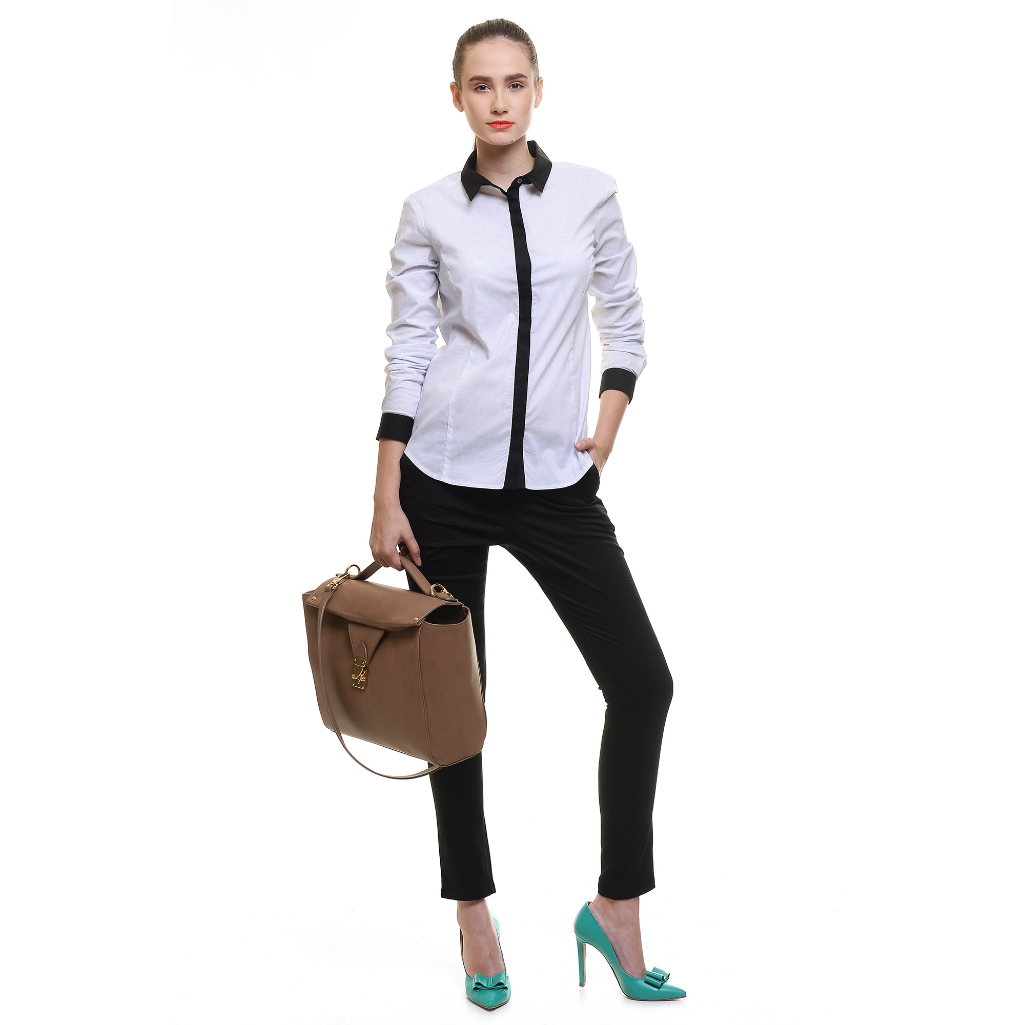 Чанта YVY BAGS, Естествена кожа, Бежов - eMAG.bg