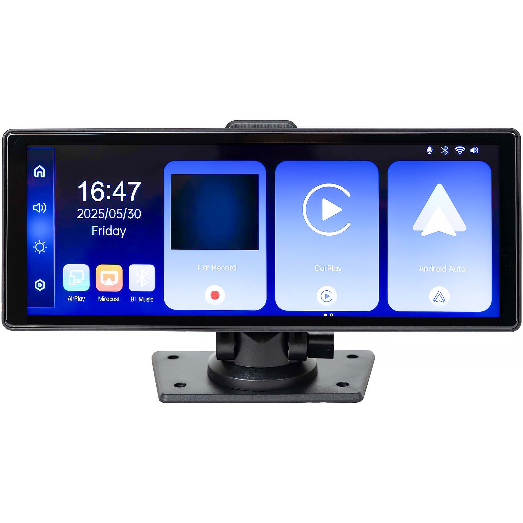 Автомобилен монитор с DVR PNI D1026 10.26 инча, безжичен Carplay ...