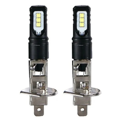 Set 2 becuri LED H1, lumini de ceata, 6000K alb xenon, 80W, 6000 lumeni ...