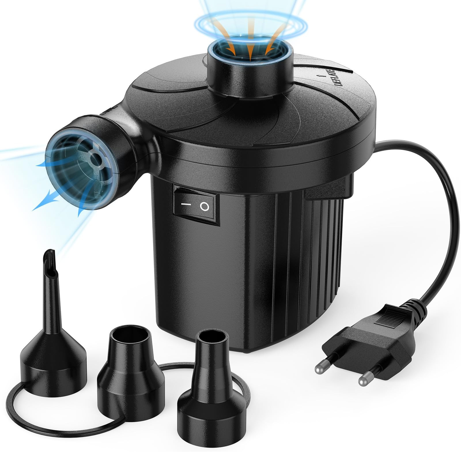 Elektromos légpumpa, Felfújható matrac légpumpával és 3 légfúvókával, 2 ...