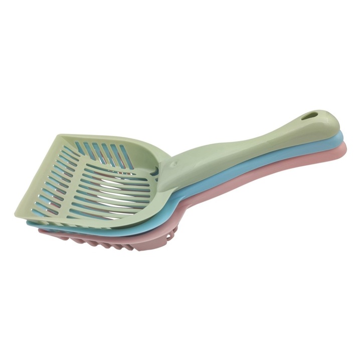 Lopatica Litiera PETRO din Plastic, Maner cu Agatatoare, Grebla, M ...