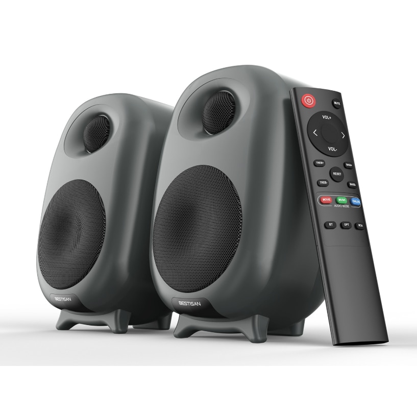 Boxe PC SWAREY, set 2x50W, HIFI Vorbitori activi Bluetooth, 2.0 sunet ...