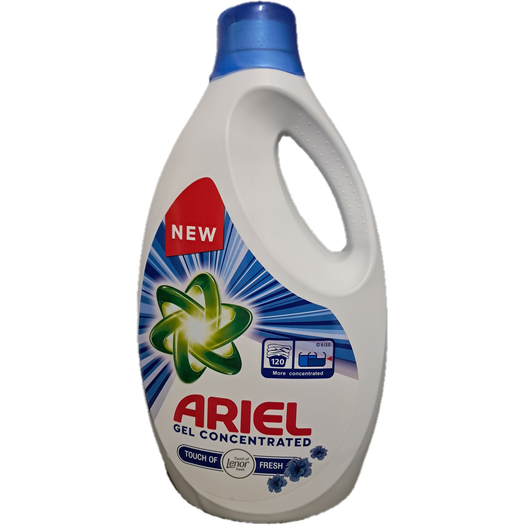 Detergent lichid Ariel Gel Concentrat Touch of Lenor, 5.77 litri, 120 ...