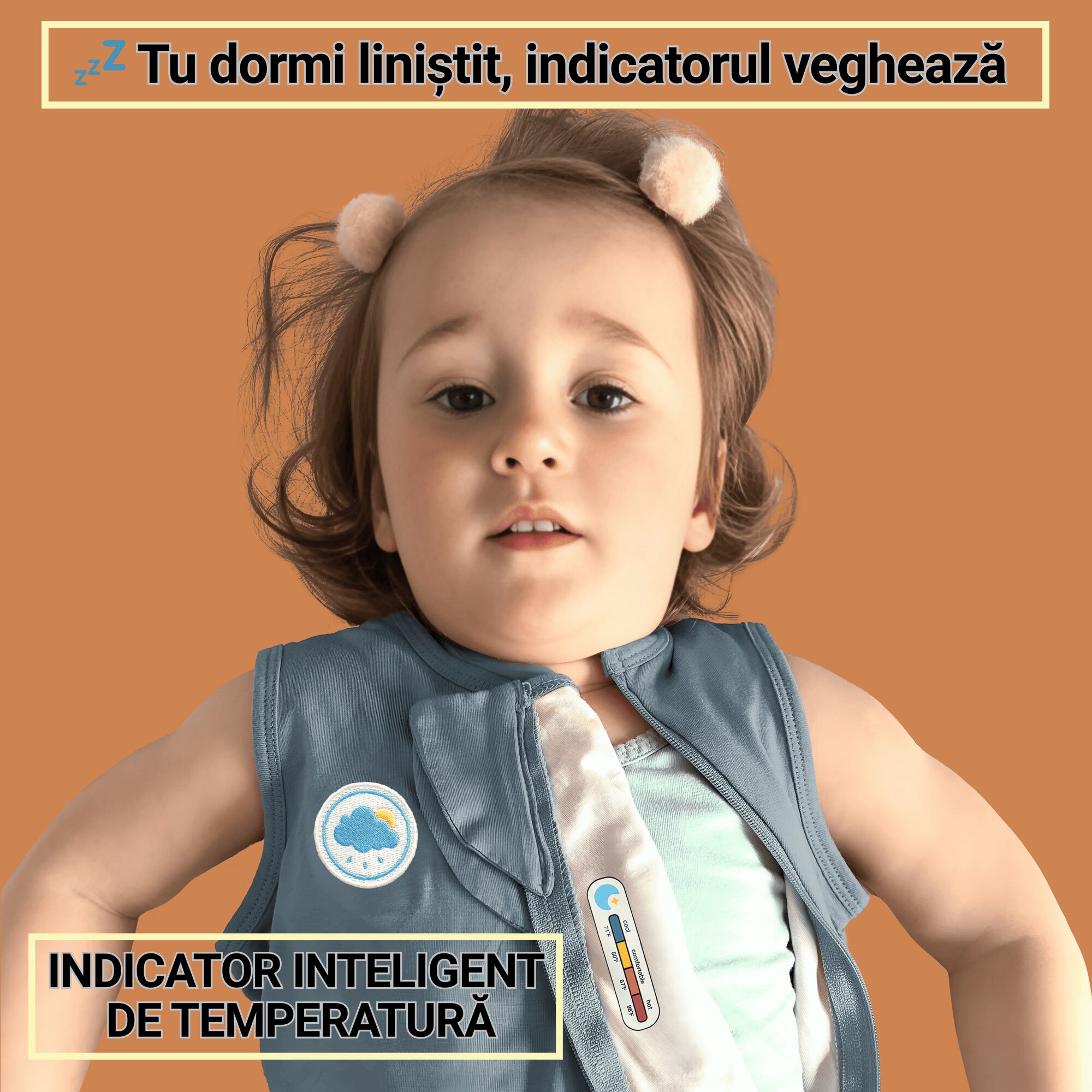 Sac de Dormit Bebelusi si Copii din Bambus, Primavara- Vara, 6-12 luni ...