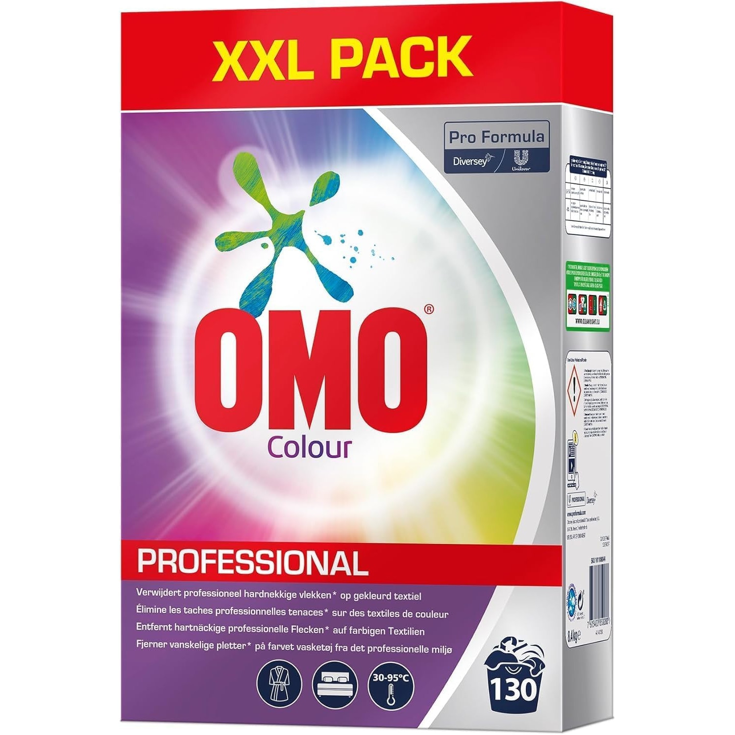 Detergent de rufe Omo Professional, lichid, 130 spalari, colorat ...