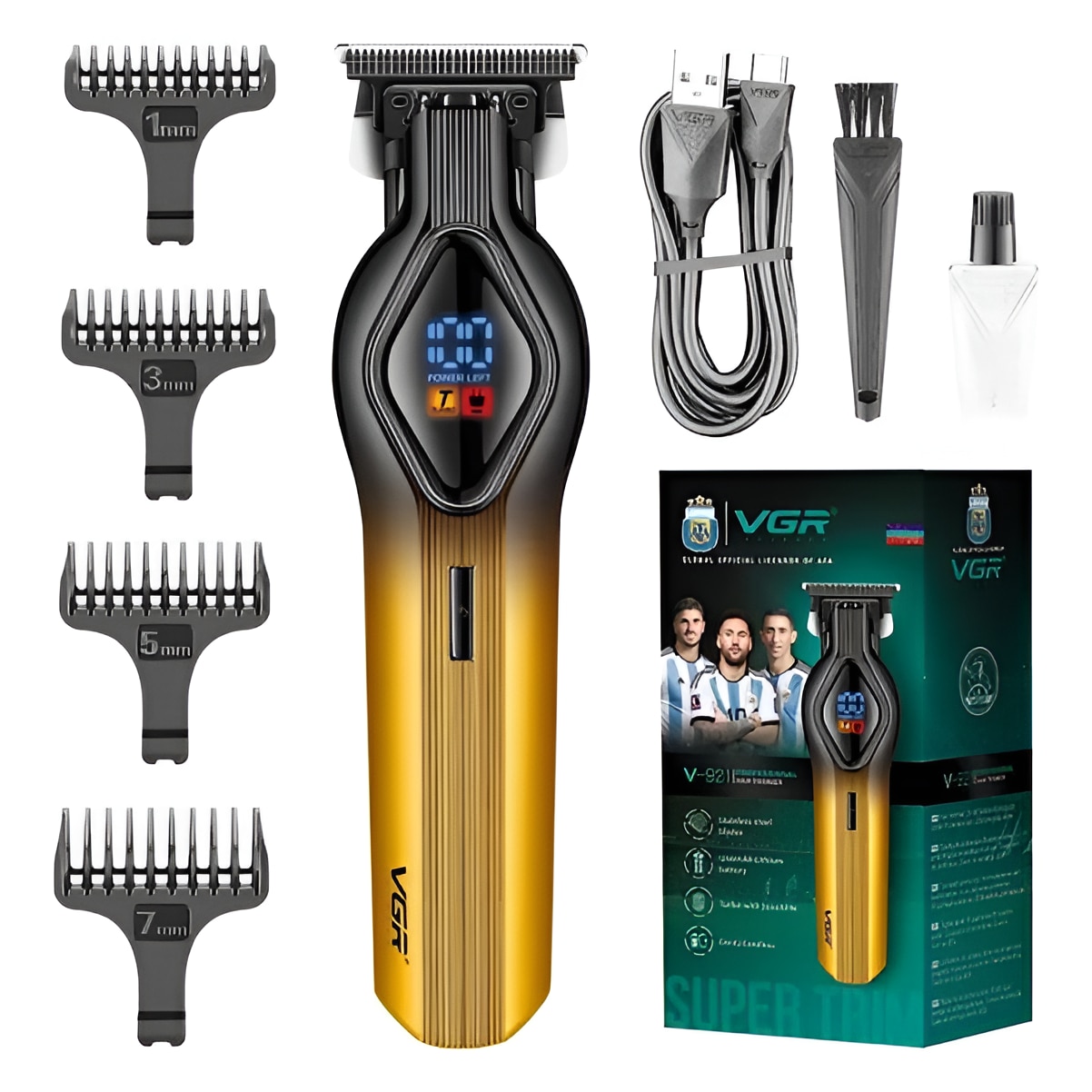 Set Aparat de Tuns Profesional GermaNova V-921, pentru Barba Contur ...