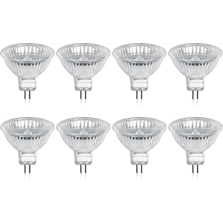 Set de 8 becuri halogen MR16 35W 12V GU5.3, dimabile, lumina calda ...
