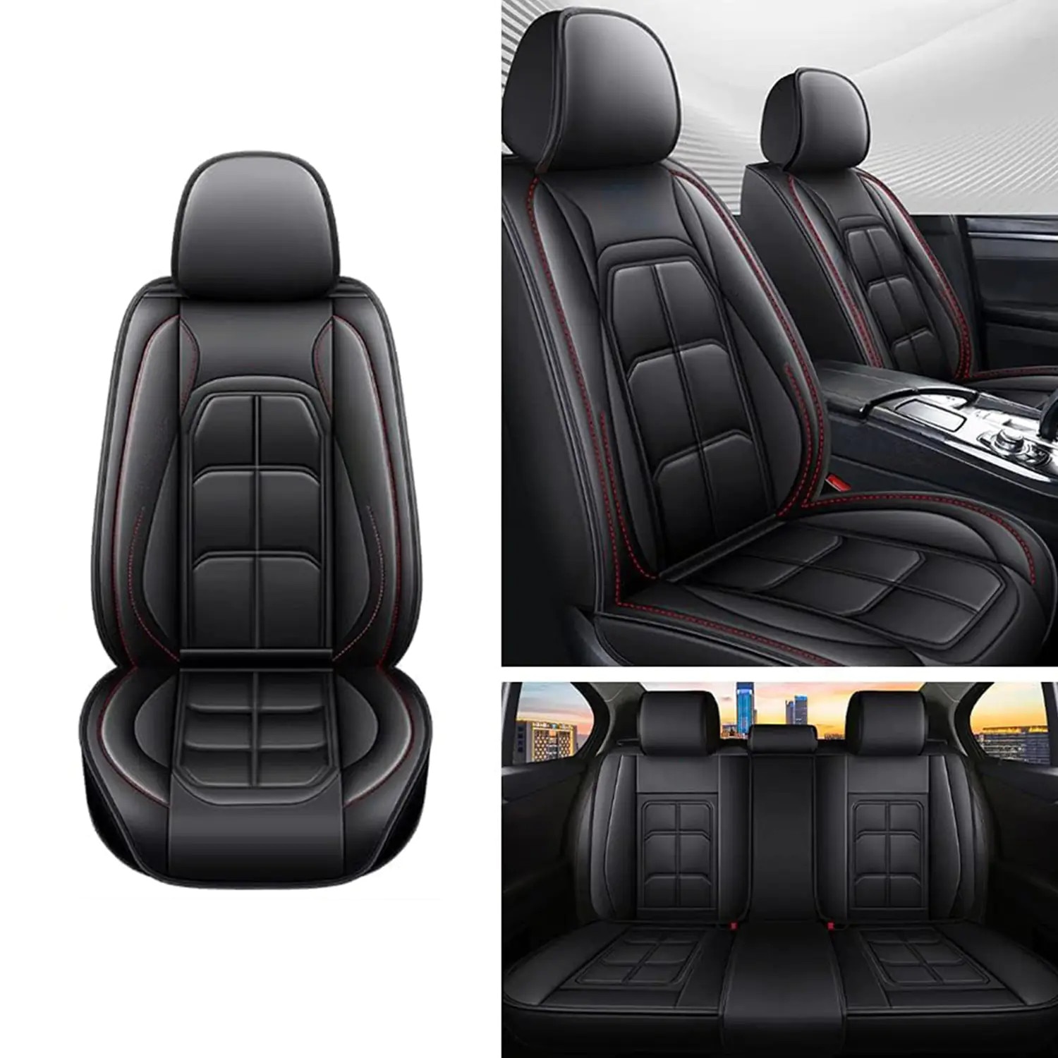 Set 5 Huse Scaune Auto Elindor® Universale, Impermeabile, Husa pentru ...