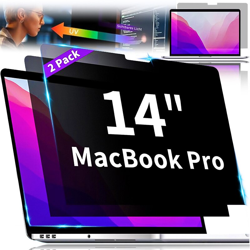 Set 2 de Filtru de confidentialitate pentru monitor, Excitat®, 14 inch ...