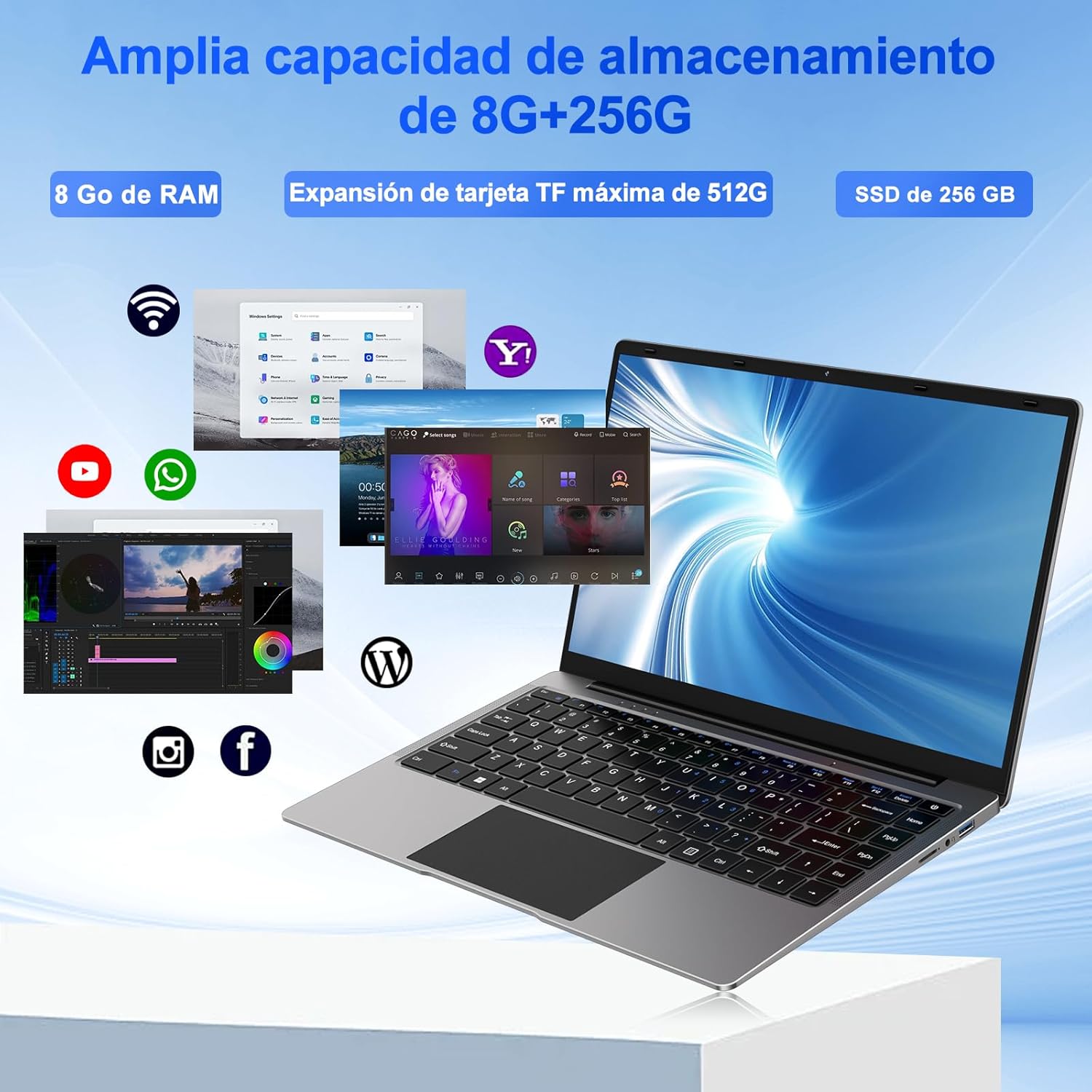 Laptop Computer 14" Win11 8GB 256GB SSD Suport 1TB SSD Laptops ...