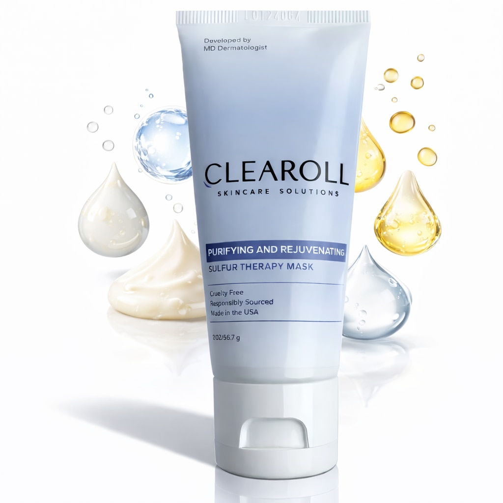 Masca de fata cu sulf Clearoll®, purificatoare cu efect revitalizant ...