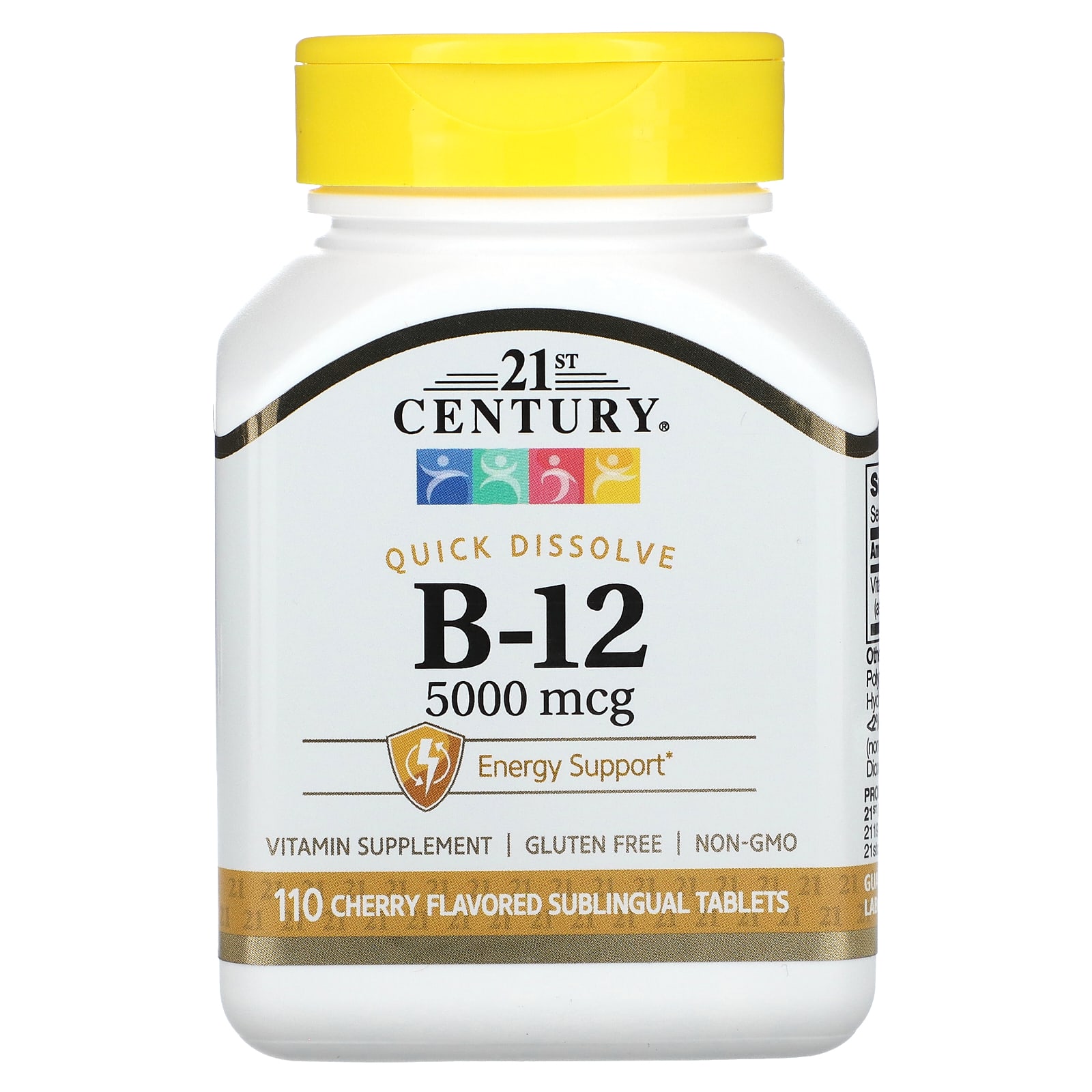 21st Century, Vitamina B12, Cirese, 5000 µg, 110 comprimate sublinguale ...