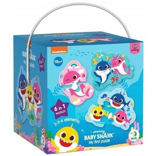 Puzzle educational set 18 elemente Baby Shark, Dodo, dimensiuni mari ...