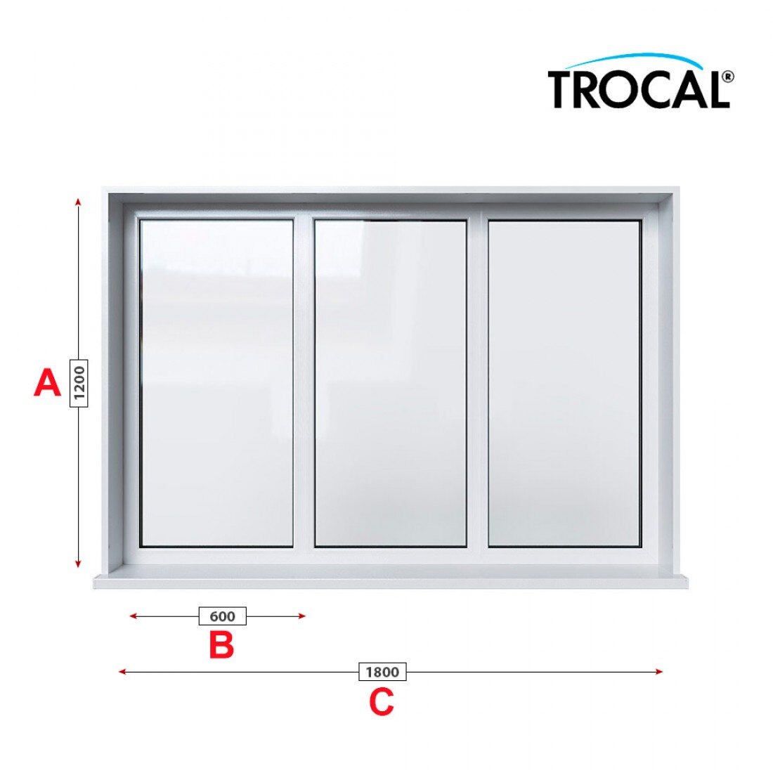 Профил Trocal Classic 70, PVC, 5 камерен, Кухенски прозорец троен - eMAG.bg