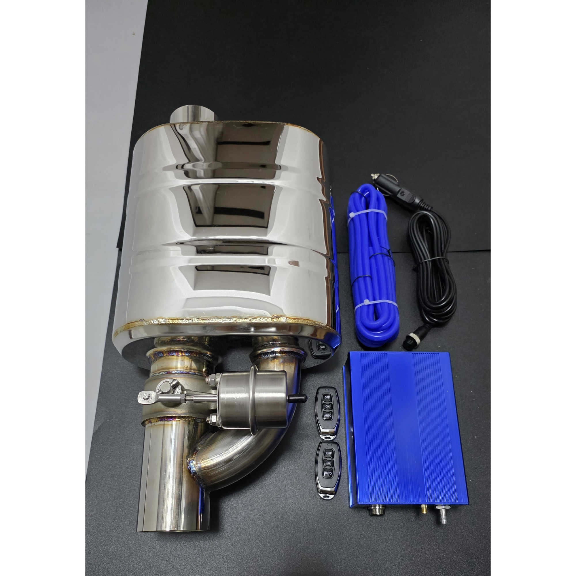 Toba Sport cu Clapeta Evacuare Vacuum, Telecomanda, Evacuare Reglabila Universala, Inox, 63 MM ...