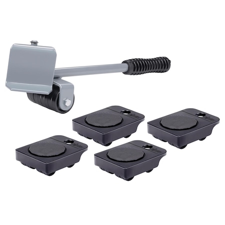 Set pentru ridicat si mutat mobila, cu roti, Kinzo, 5 piese, gri - eMAG.ro
