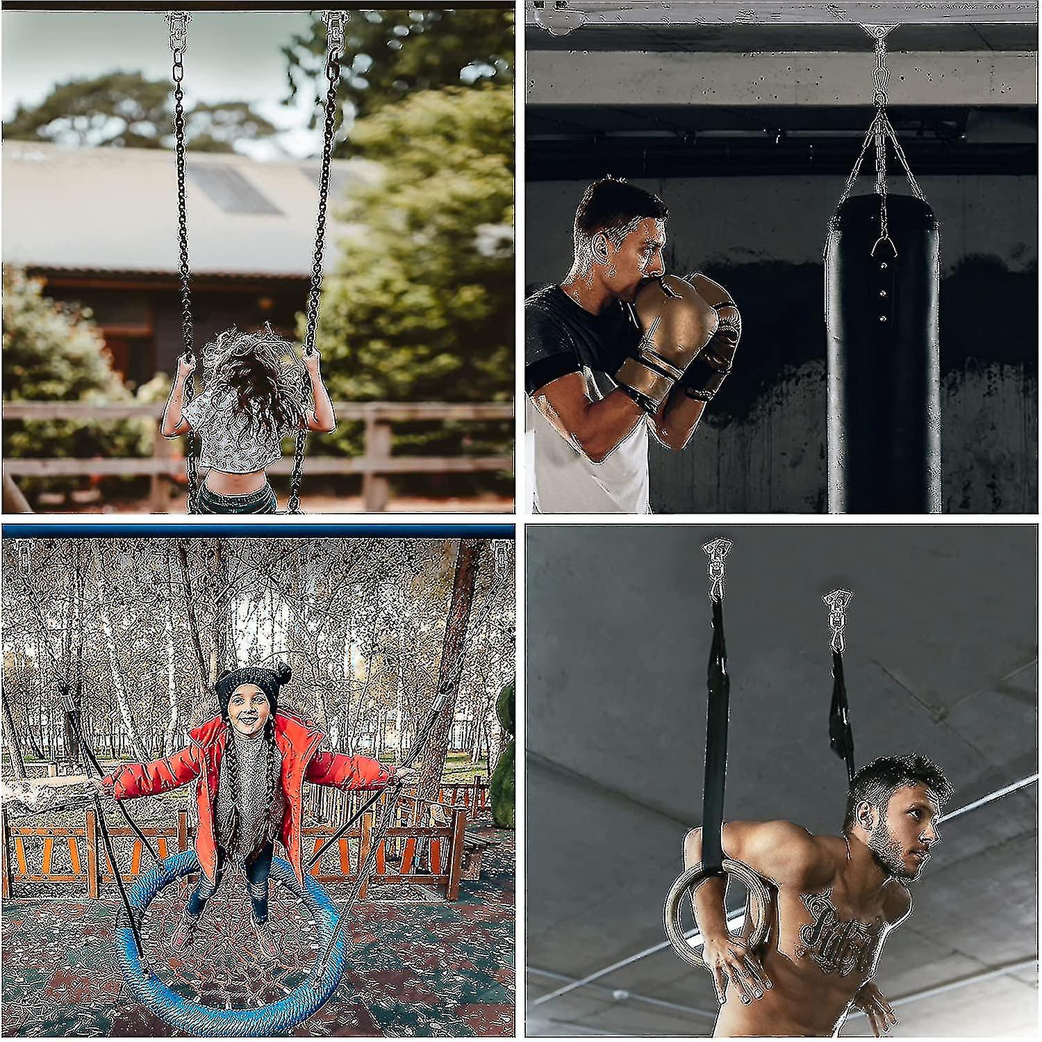 Rozsdamentes acél mennyezeti akasztó, 360°-ban forgatható, 400 kg ...