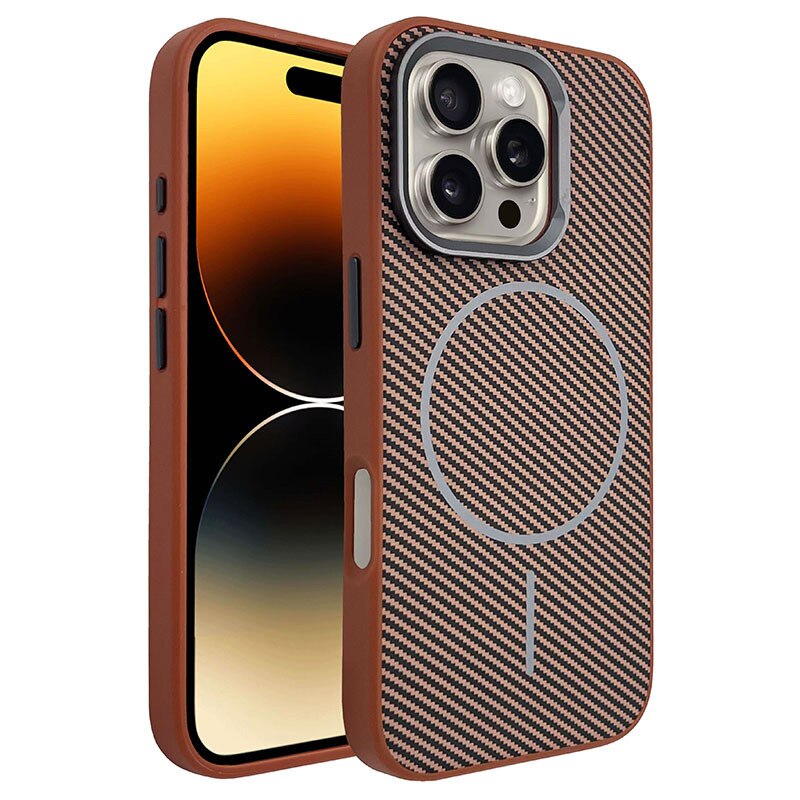 Husa pentru Apple iPhone 16 Pro Daden, Carbon MagCase, Design Elegant ...
