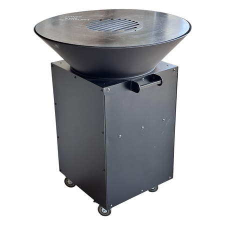 Gratar Rotund de gradina diametru 75 cm fire pit cu Plita rotunda 10 mm ...