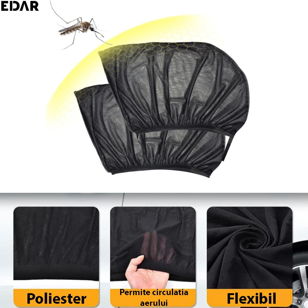 Set 4 plase pentru geamuri auto, EDAR, Protectie Impotriva Razelor ...