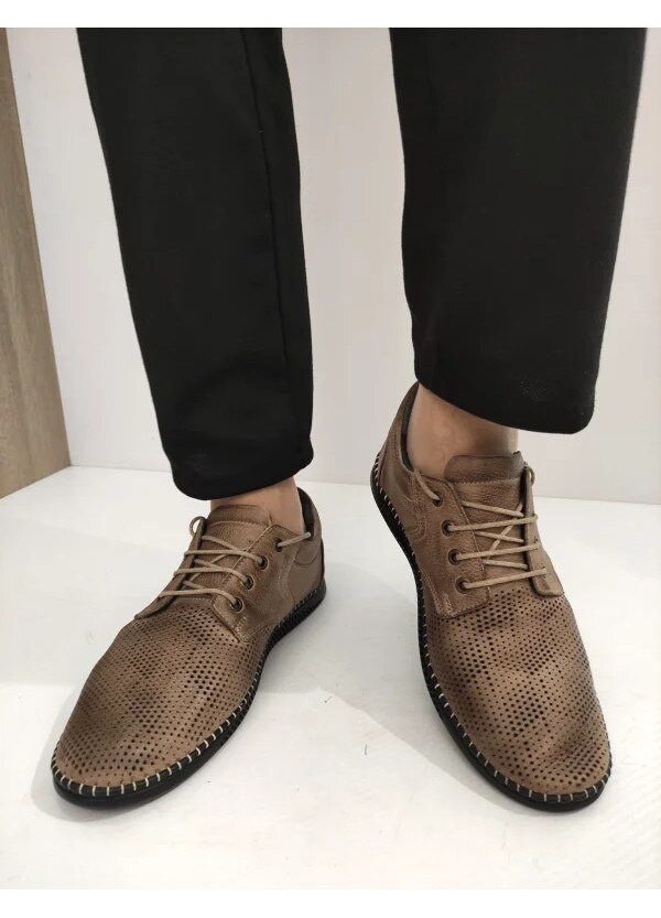 Pantofi Perforati Barbati Bio Flex 138 Bej - Bej, 43 - eMAG.ro