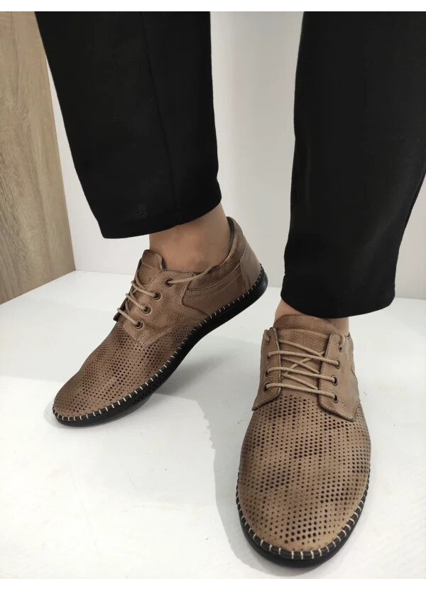 Pantofi Perforati Barbati Bio Flex 138 Bej - Bej, 43 - eMAG.ro