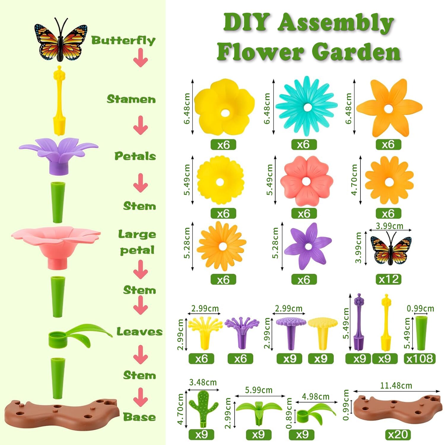 Set de Constructie Flori, BYONDSELF®, Set de Gradinarit DIY, cu Geanta ...