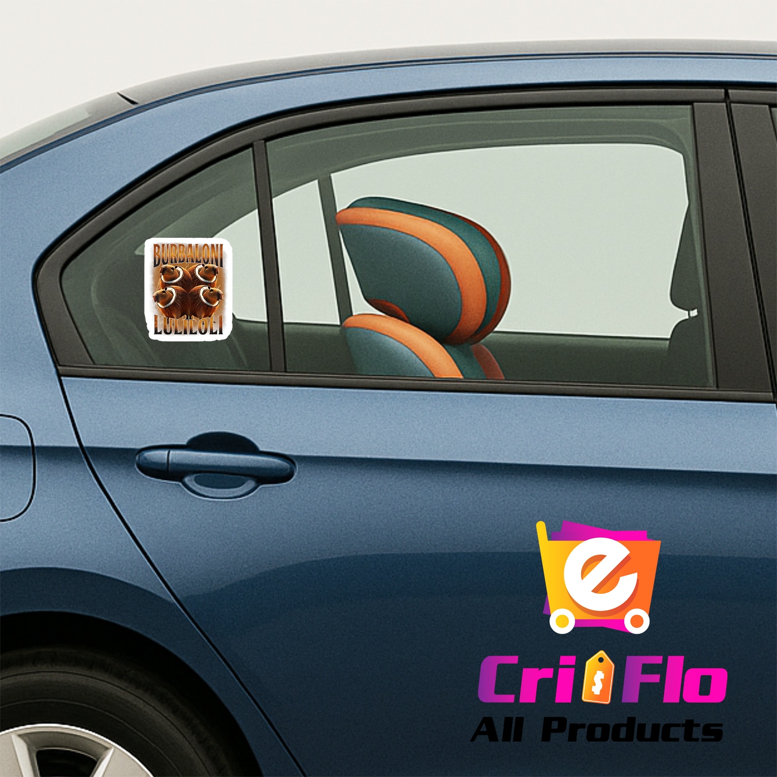 Sticker Tralalero Tralala Burbaloni Luliloli Italian Brain Rot Capybara ...