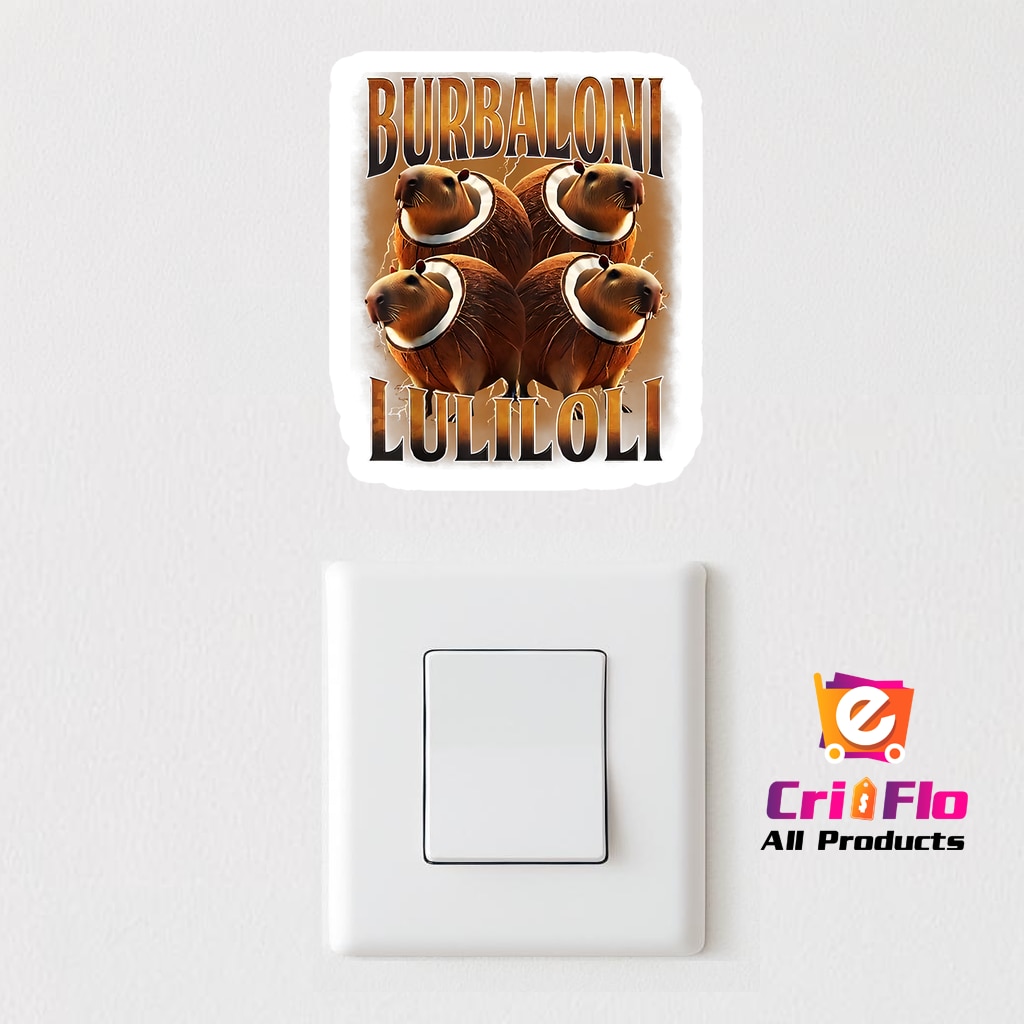 Sticker Tralalero Tralala Burbaloni Luliloli Italian Brain Rot Capybara ...