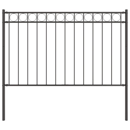 Gard de gradina vidaXL, gri, 1,7x0,8 m, otel, 8 kg - eMAG.ro