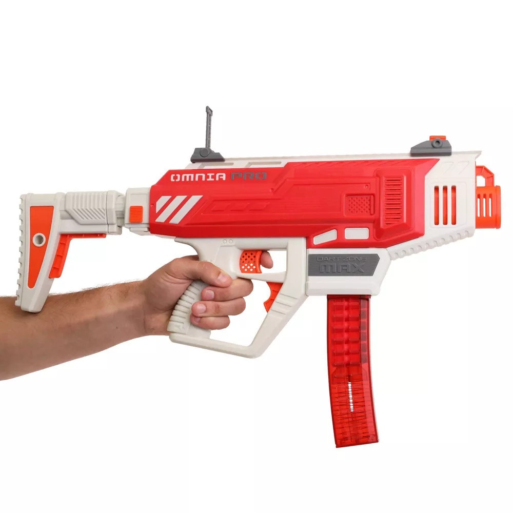 Dart Zone Max Omnia játék kilövő, 3 lövési mód, 30 db Ruby darts ...