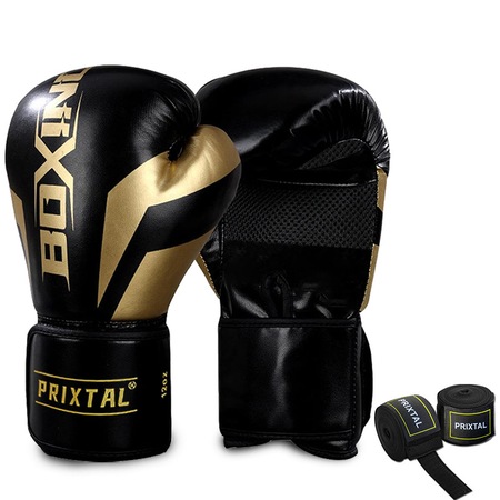Manusi de Box, 12 OZ, set 2 Protectii incheietura, absorbant de ...