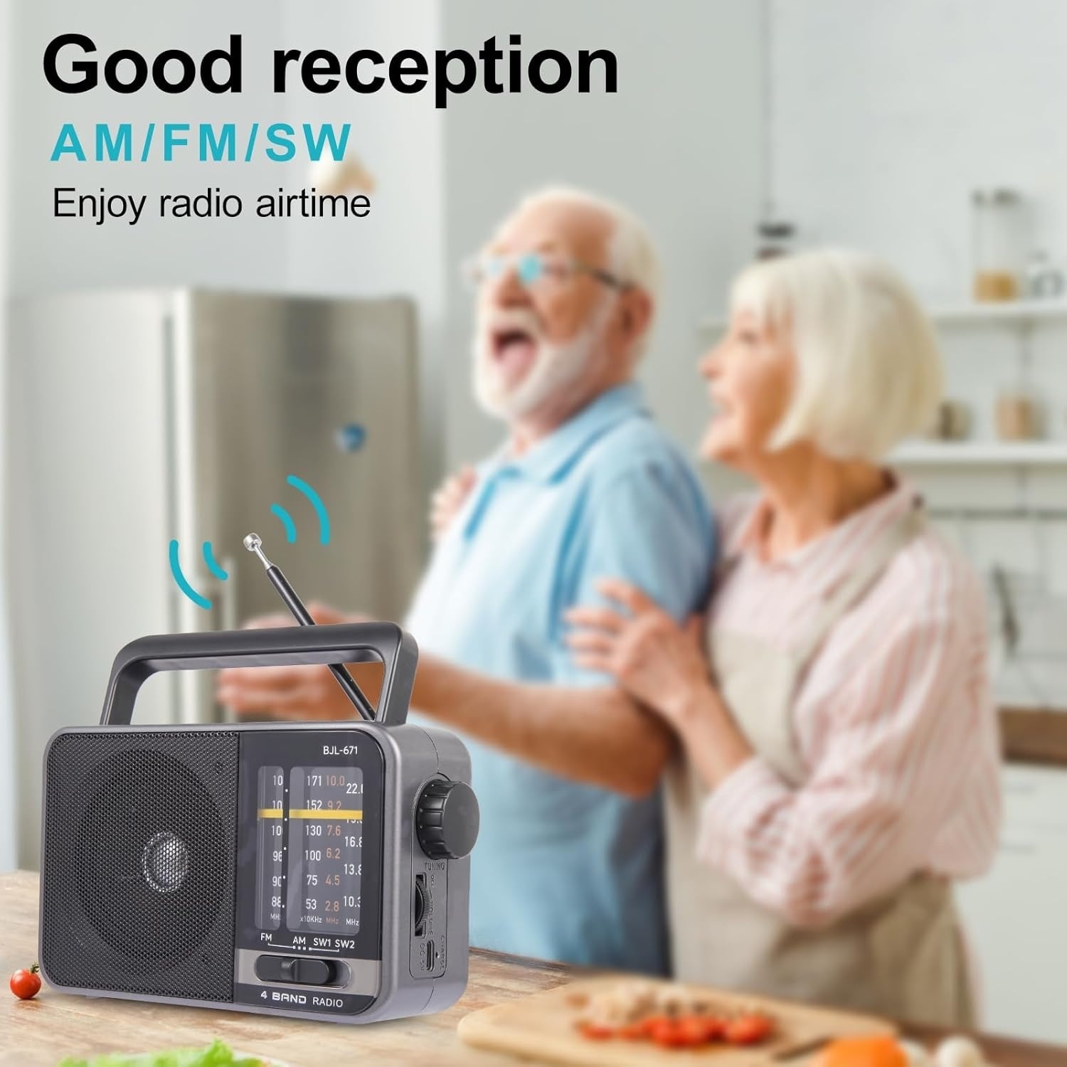 Radio portabil, cu Difuzor tare, acumulator, USB, FM/AM, Negru - eMAG.ro