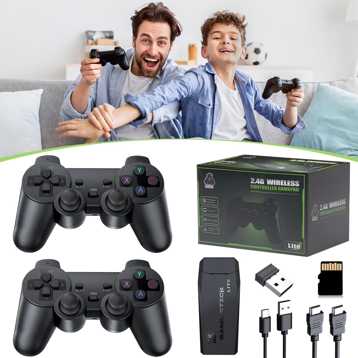 Consola jocuri video retro, Suness, 4K HDMI, 20000+ jocuri, 2 ...