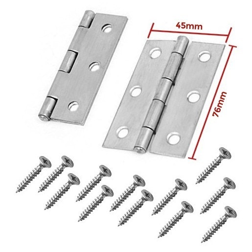 Set de 8 balamale metalice, culoare argintie (76x45 mm) - eMAG.ro
