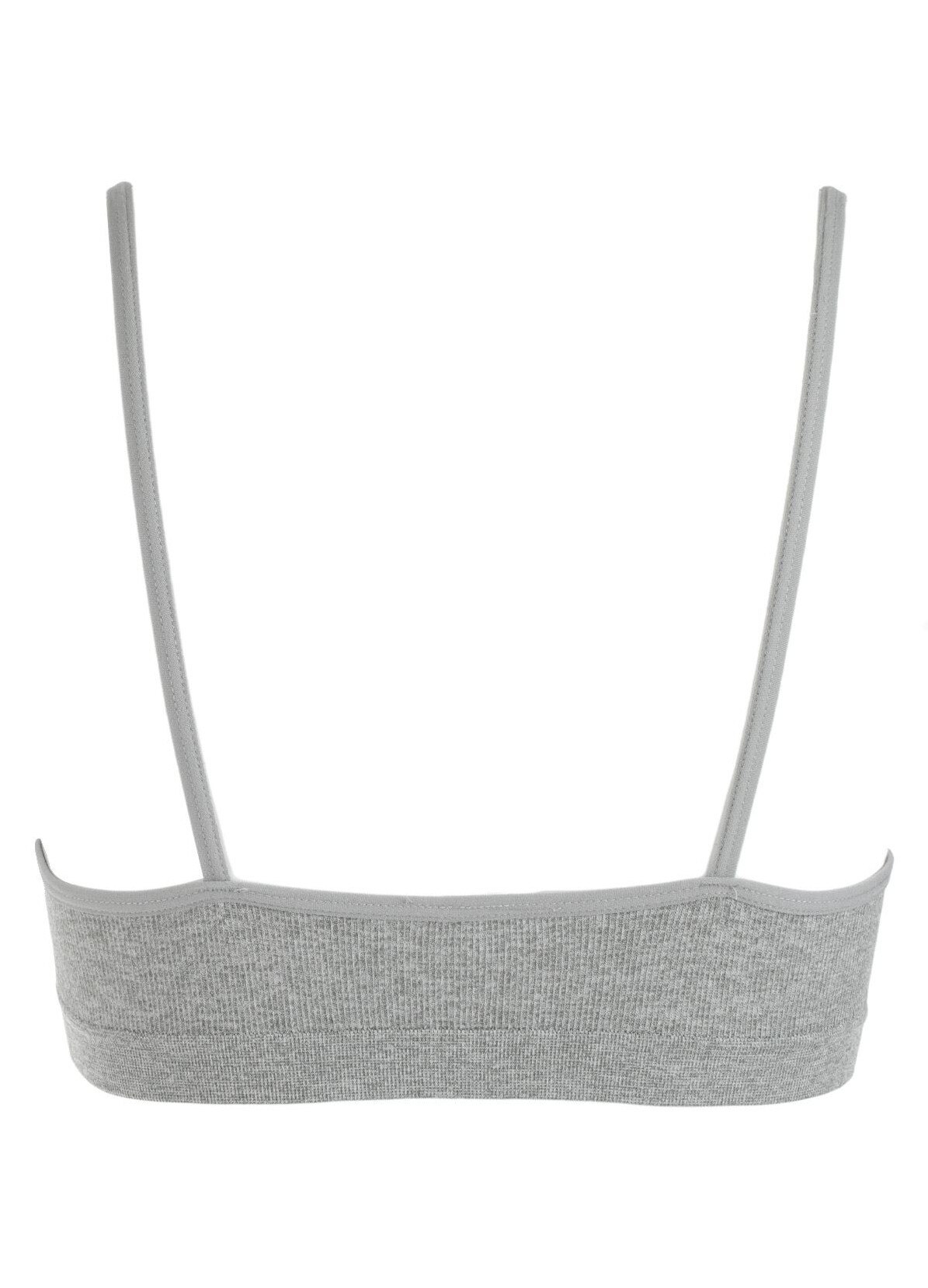 Sutien seamless femei, gri melanj, One Size - eMAG.ro