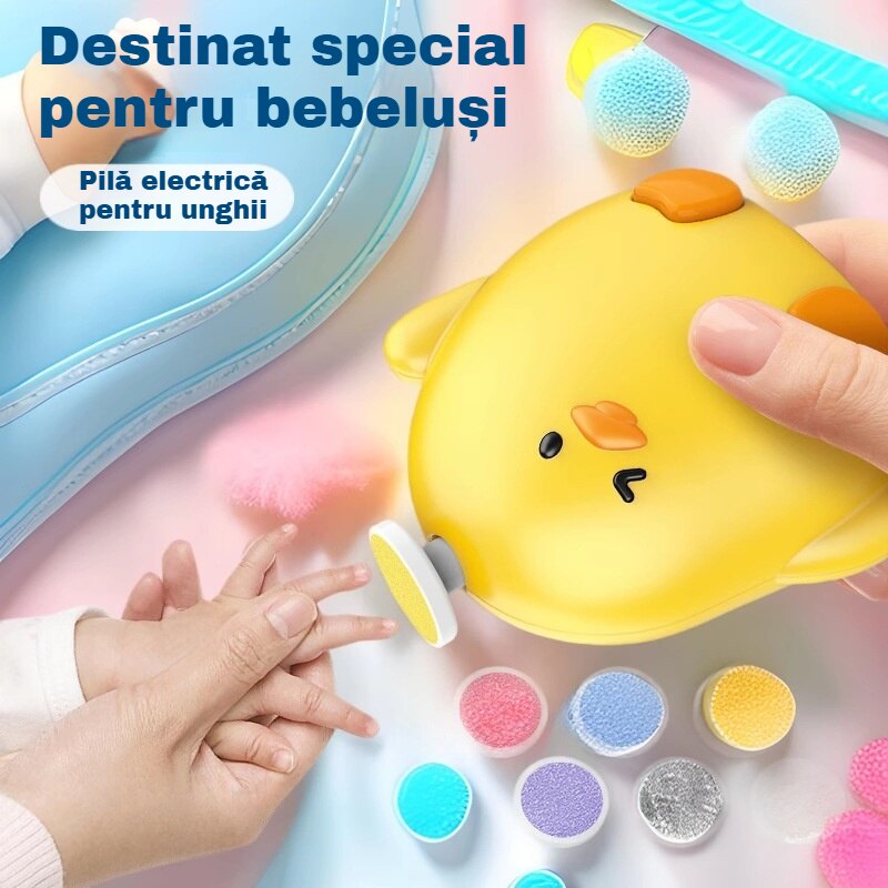 Taietor de unghii electric pentru copii, 6 capete de macinare, 3 ...