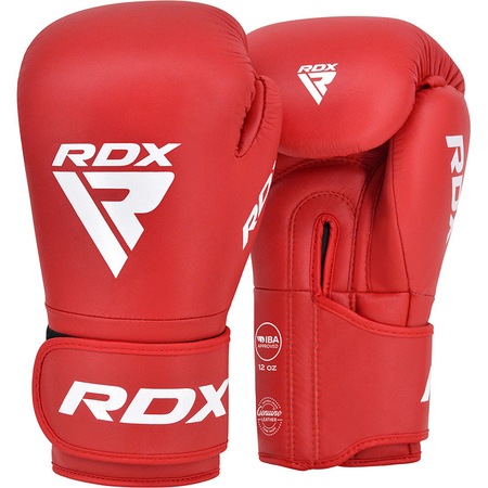 Manusi de box din piele, certificate IBA rosu 10oz - eMAG.ro