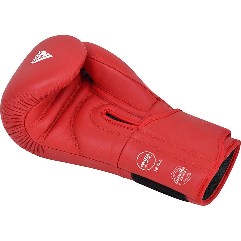 Manusi de box din piele, certificate IBA rosu 10oz - eMAG.ro