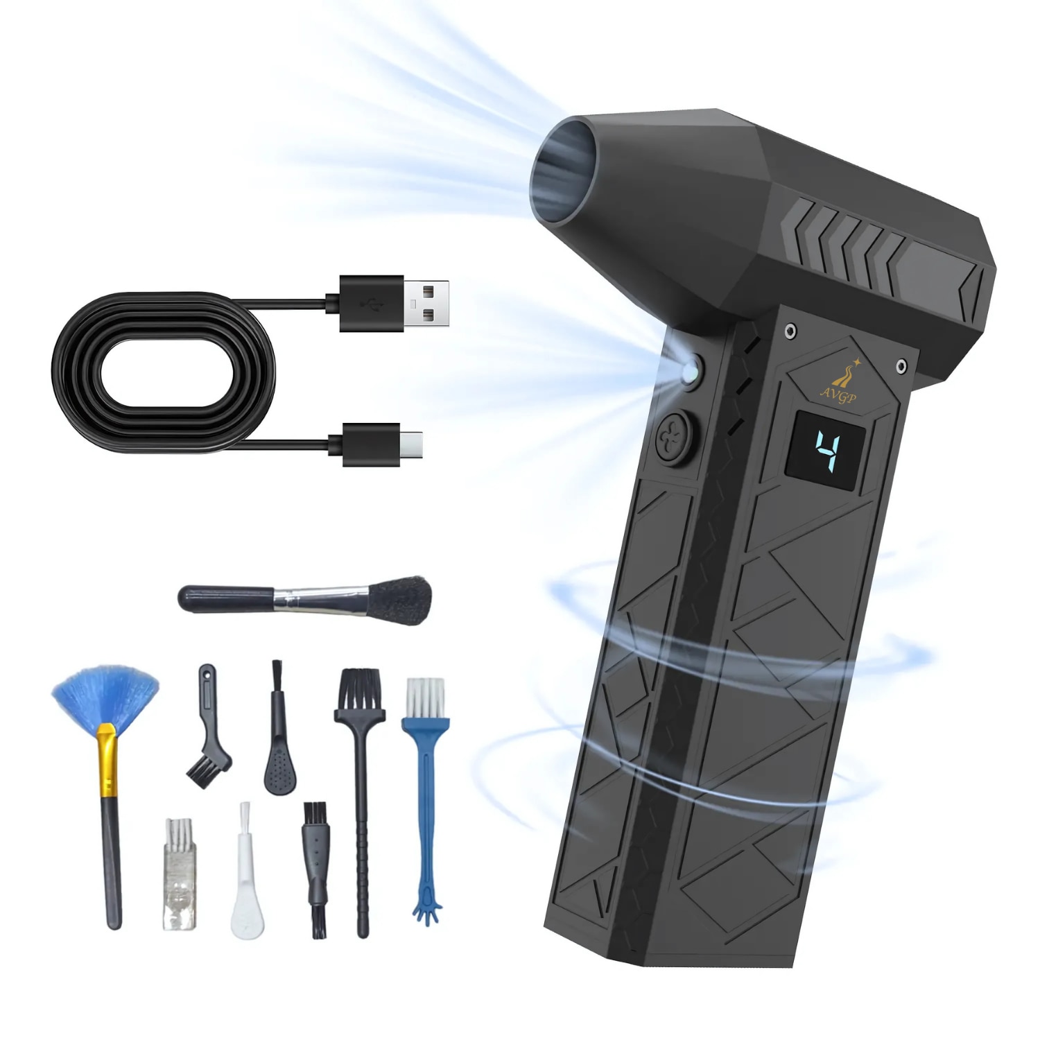 Suflanta Aer Portabila cu motor puternic 130000 rpm, baterie ...