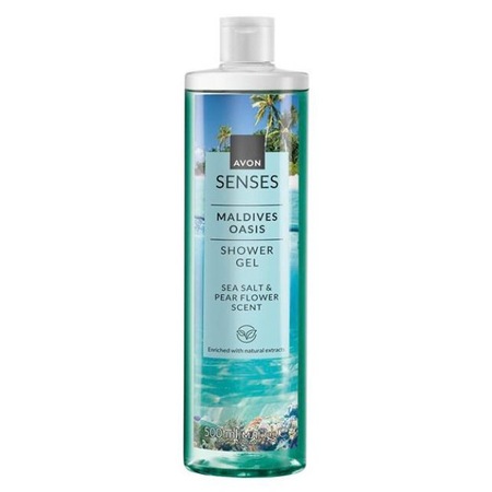 Gel de dus Maldives Oasis cu sare de mare si floare de par, AVON, 500 ...