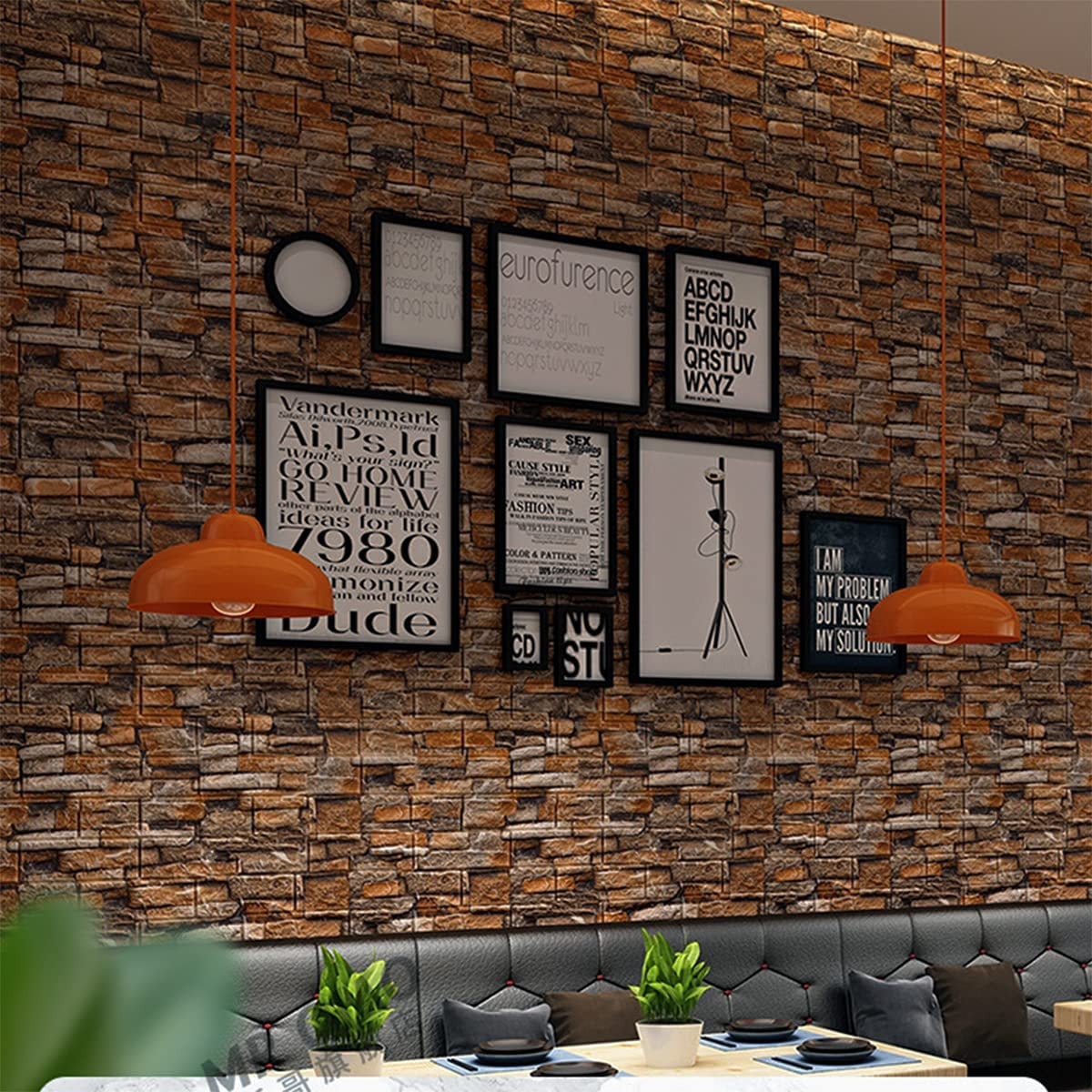 Tapet 3D caramida clasica, auto-adeziv pentru interior, 70 x 77 cm ...